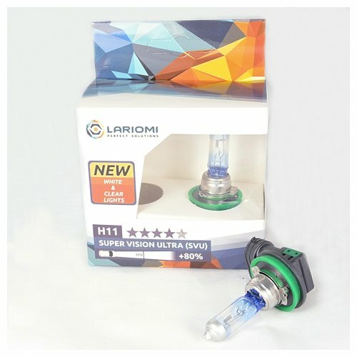Лампа галогенная h11 12v 55w pgj19-2 super vision ultra (коробка 2 шт.) LARIOMI LB1110SVU