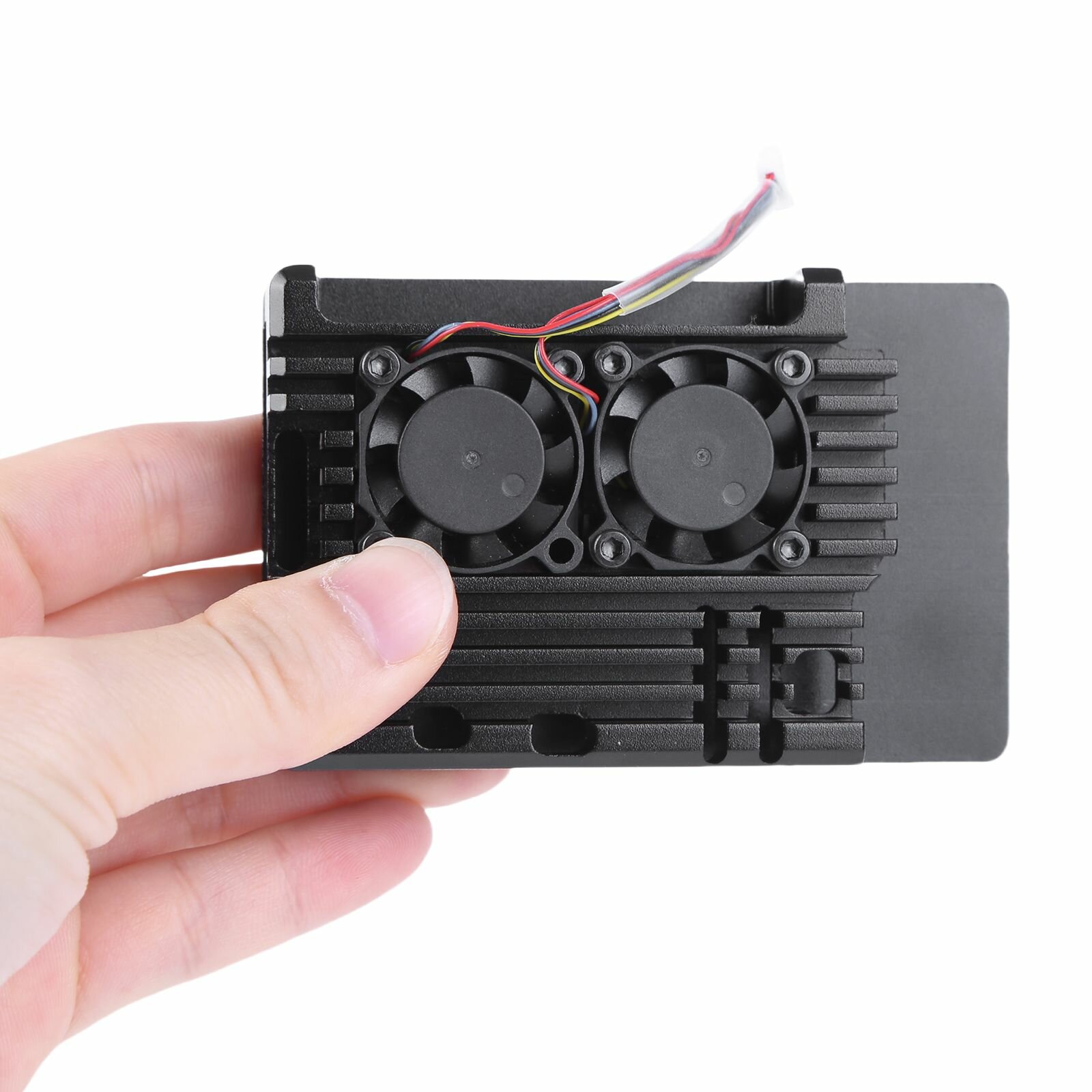 Алюминиевый корпус для Raspberry Pi 5 с двумя вентиляторами