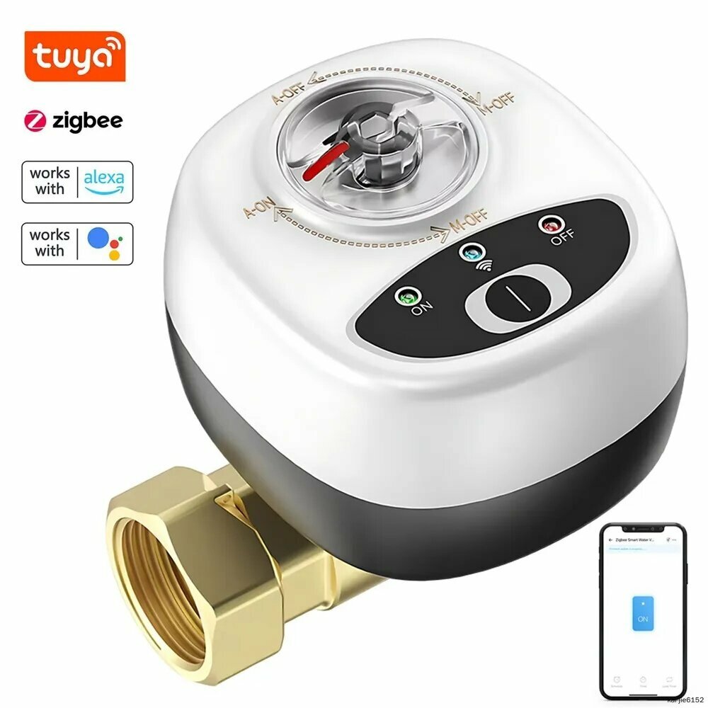 Умный водяной клапан ZigBee с дистанционным управлением и защитой IP65 4 дюйма: 4/8 дюйма: DN15