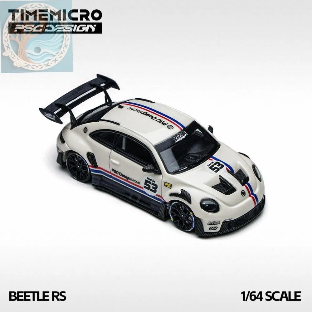 TimeMicro и PSC Design Модель автомобиля из сплава, 1:64, серия Volkswagen Beetle (VW Beetle Herbie Tribute Edition)