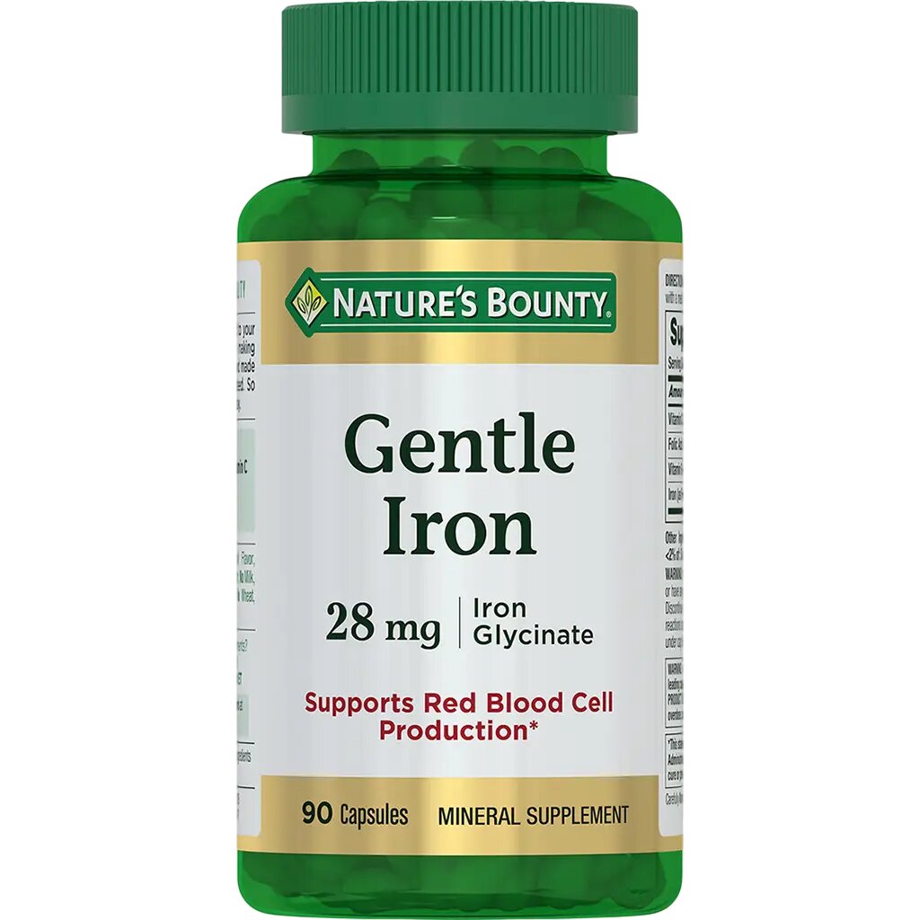 Nature's Bounty Легкодоступное железо 28 мг капсулы массой 546 мг 90 шт