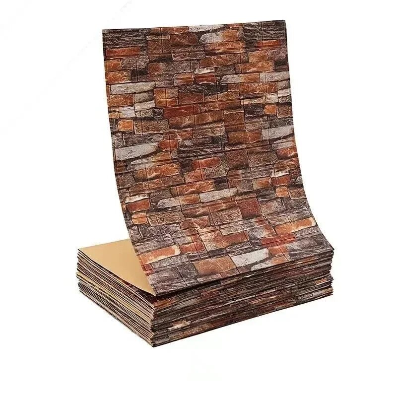 Виниловые обои 3D кирпич Red brick 70x10м