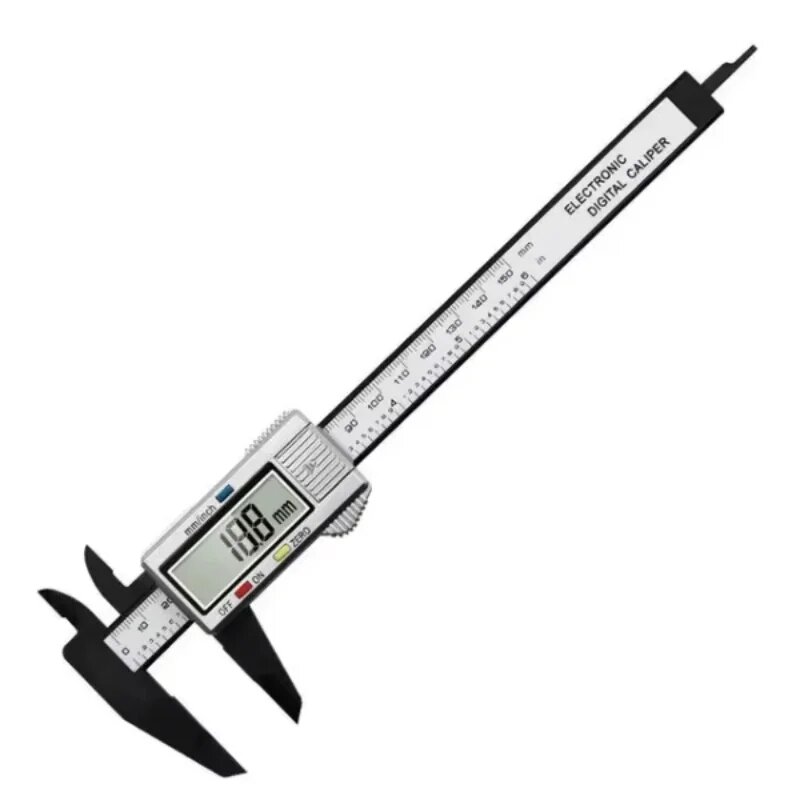 Электронный штангенциркуль 150 мм карбоновый black silver