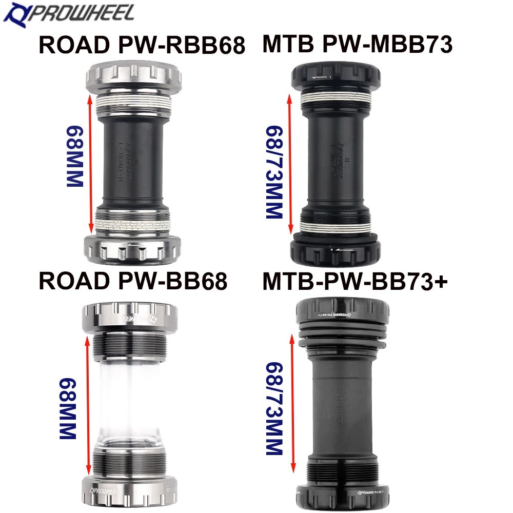 PROWHEEL RBB68/BB68/MBB73/BB73 Велосипедный каретка MTB/ROAD Hollowtech Подшипник для 68 мм 68/73 мм Shimano Crank BB — фото 1