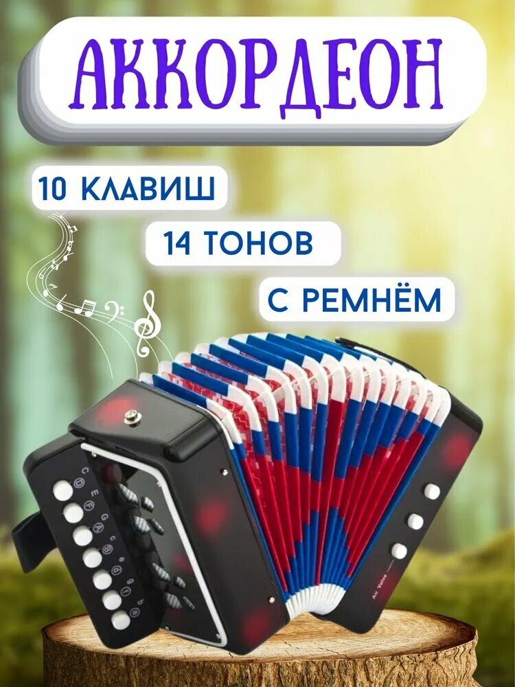 Аккордеон, музыкальный, детский, для развития слуха и моторики