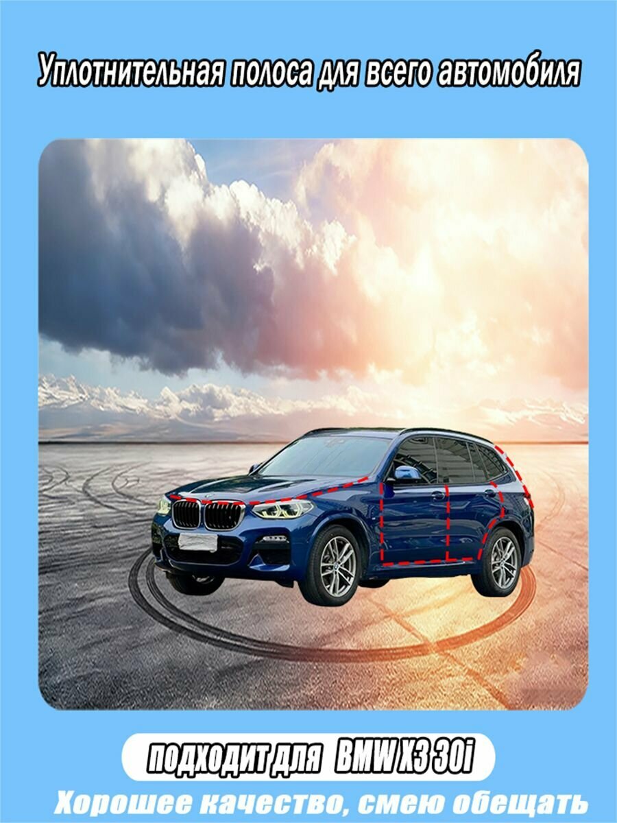 Уплотнительная резиновая полоса для BMW X3 30i годов выпуска, черное,9 шт