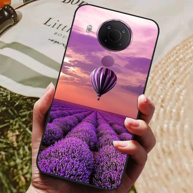 Чехол для Nokia 5,4, Мягкий ТПУ силиконовый мультяшный чехол-накладка для Nokia 5,4, Фиолетовый, 37