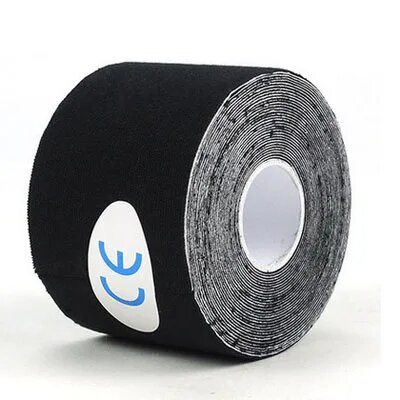 Кинезио лента Cotton черная 5x5 м