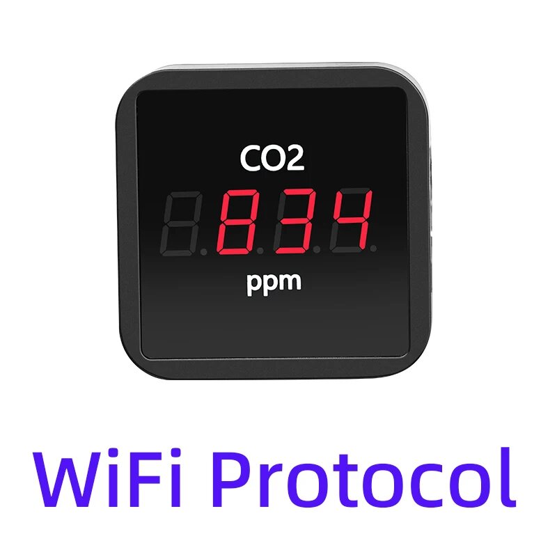 Датчик CO2 WiFi, черный