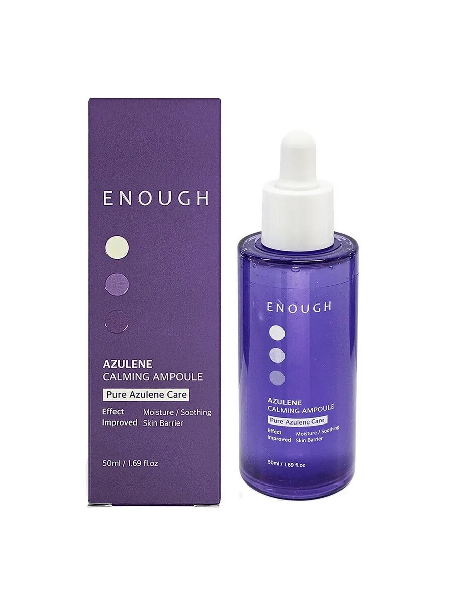 Сыворотка для лица Enough Azulene Calming Ampoule, успокаивающая, с азуленом, 50 мл