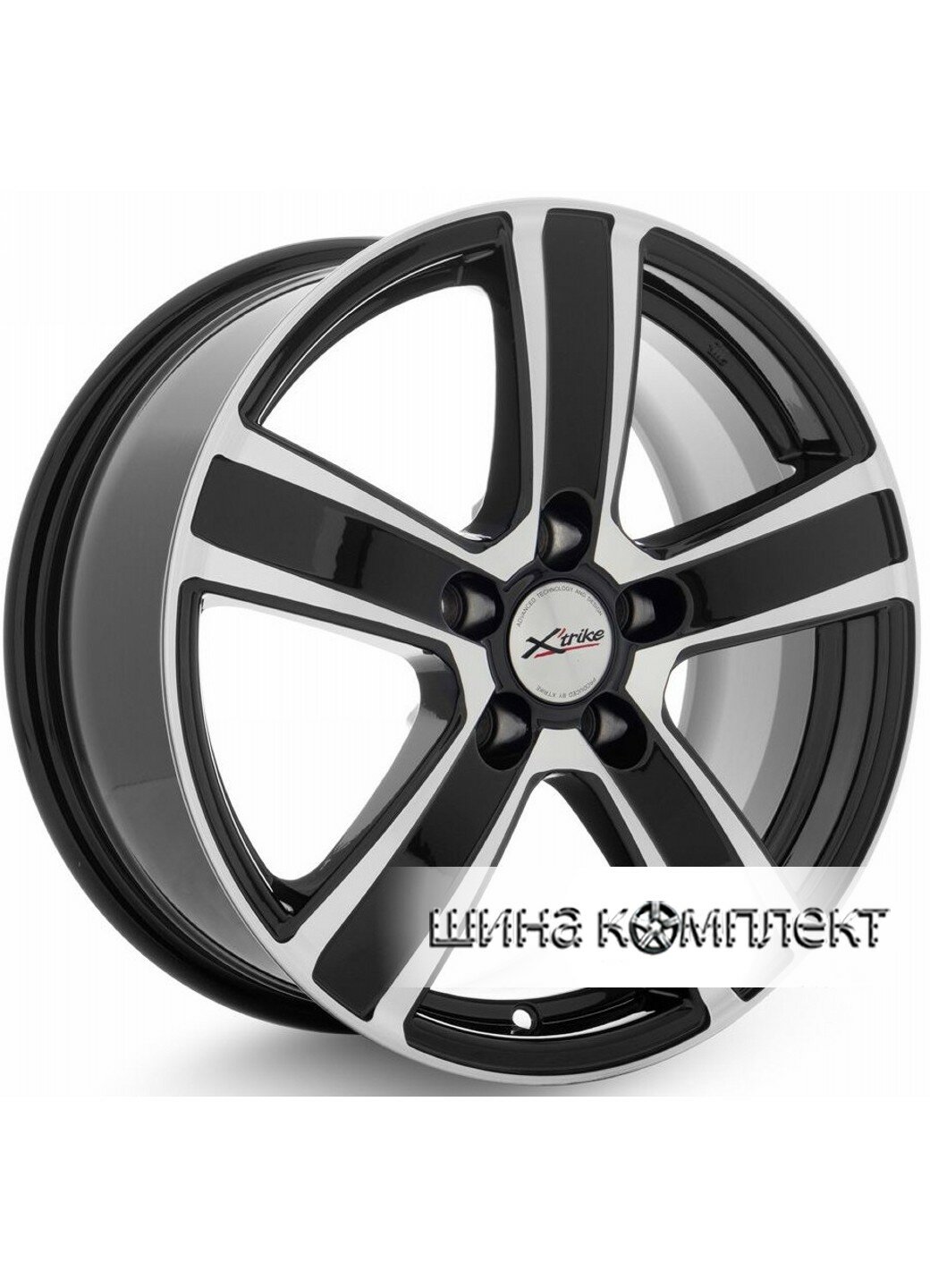 Колесный диск X-trike X-108 7x16 5x105 ET38 56,6 BK/FP литой для автомобиля