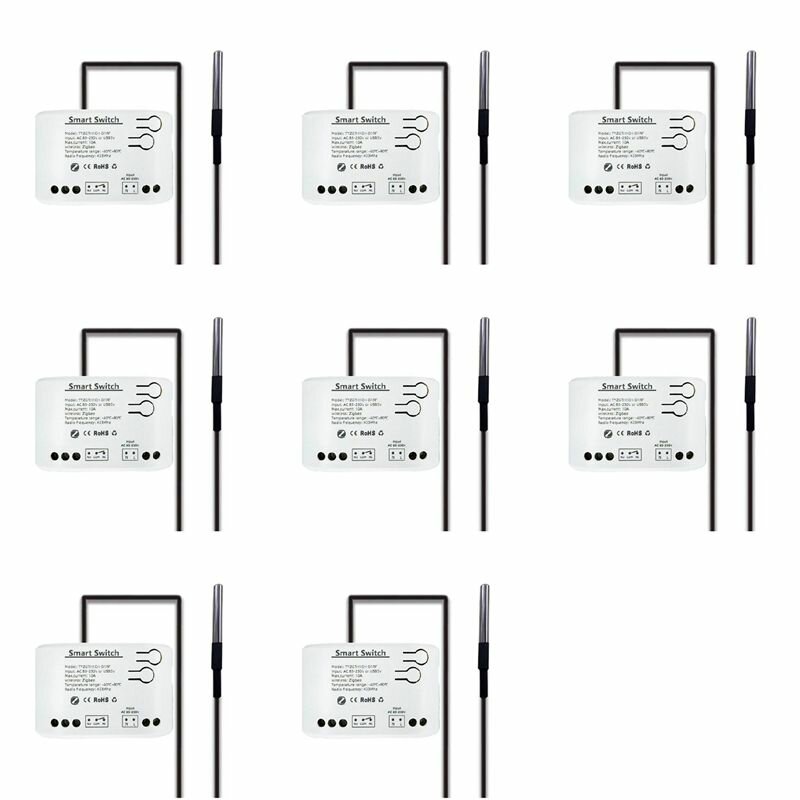 8X Tuya Smart ZigBee Switch С Датчиком Температуры AC 85-250V