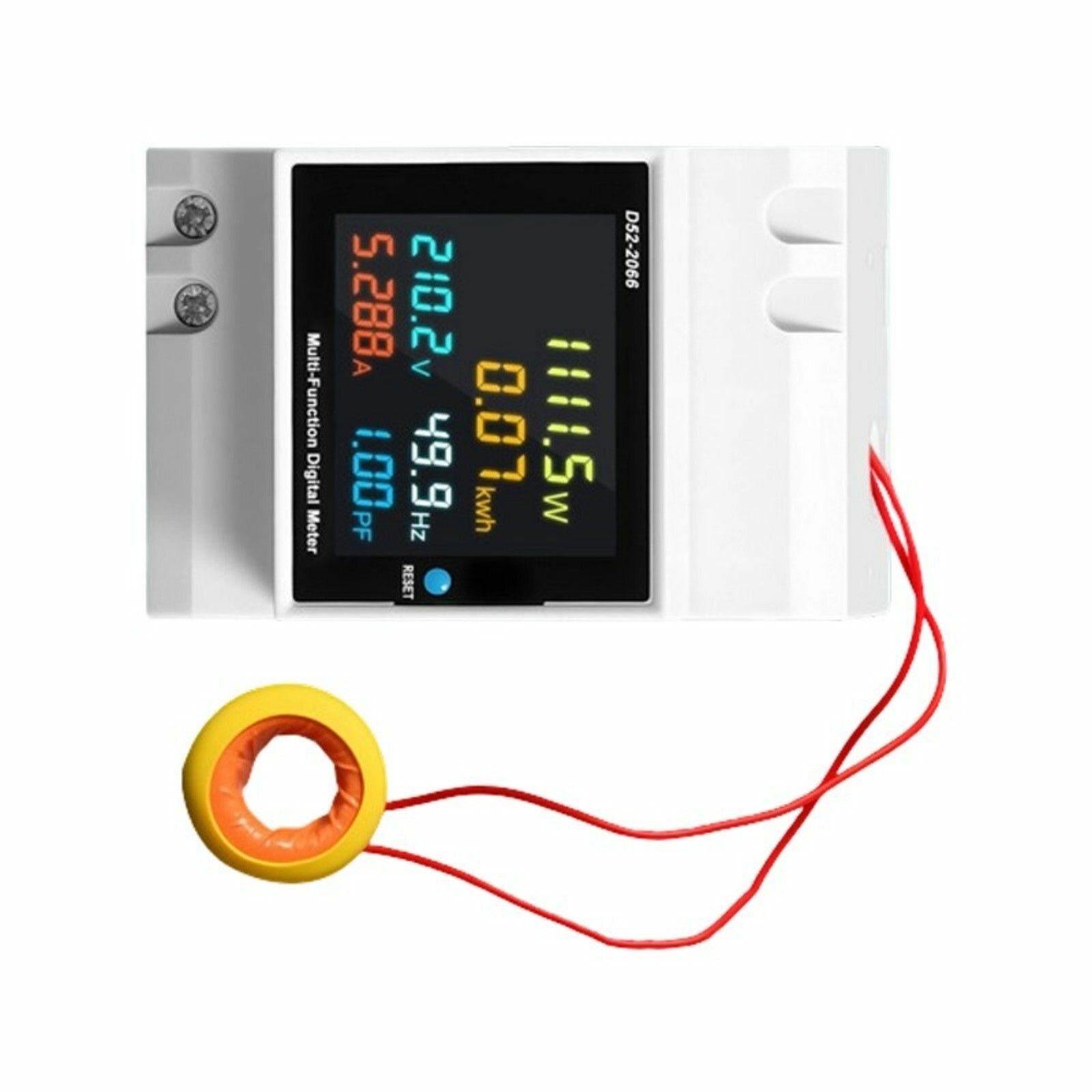 Цифровой энергометр на DIN-рейку LCD дисплей измерение кВт ч напряжения тока мощности 40-300/250-450В