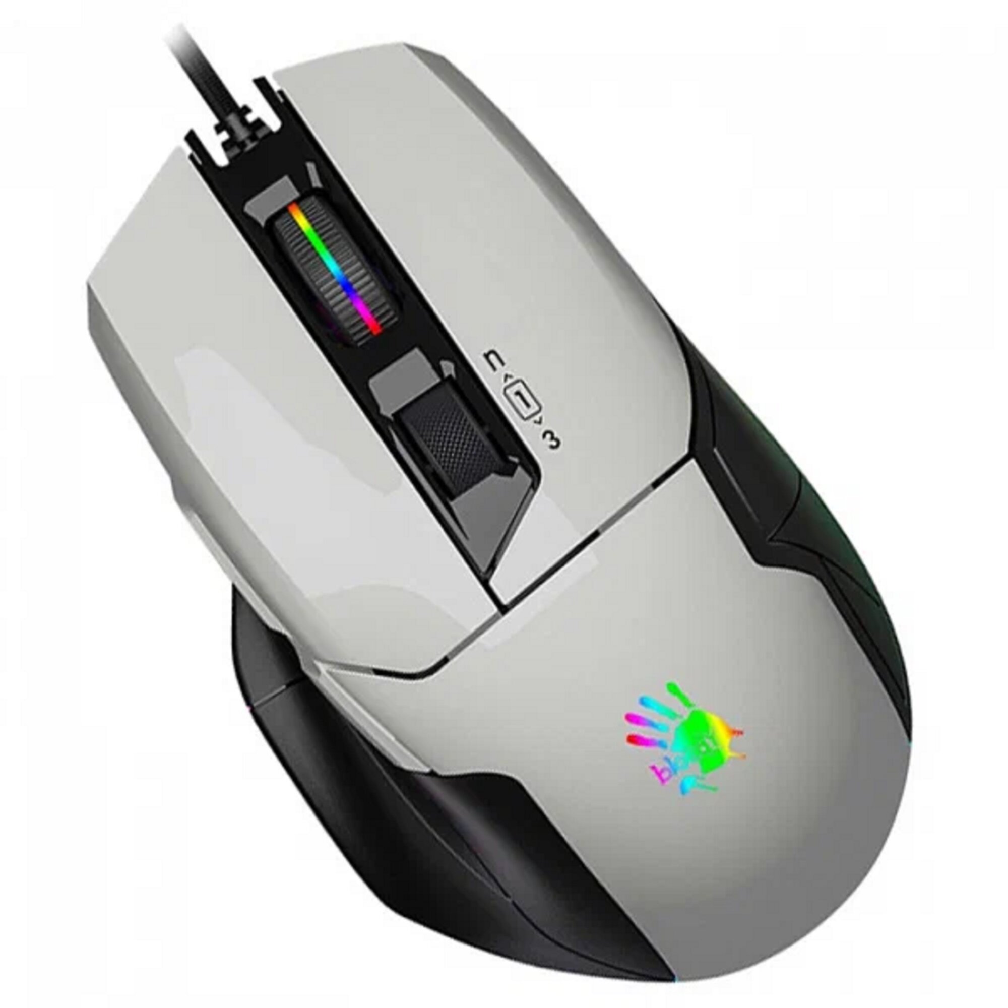 Мышь A4Tech Bloody W70 Max W70 MAX ( PANDA WHITE) белый/черный оптическая (10000dpi) USB (10but) 1431297