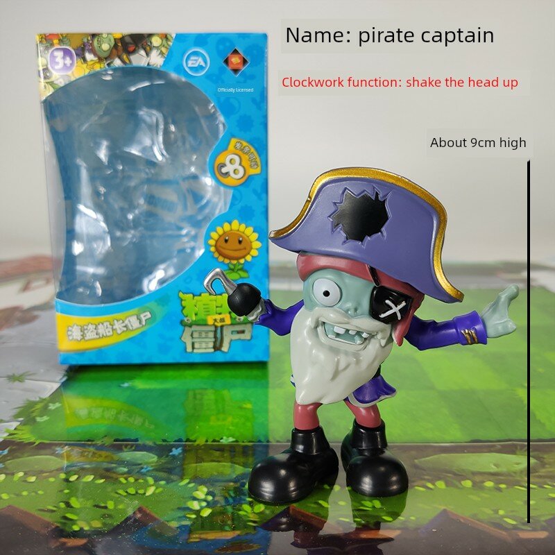 Красочная коробка: Plants vs. Zombies Ветряная кукла Пират-капитан для детей, с раскачивающимся механизмом