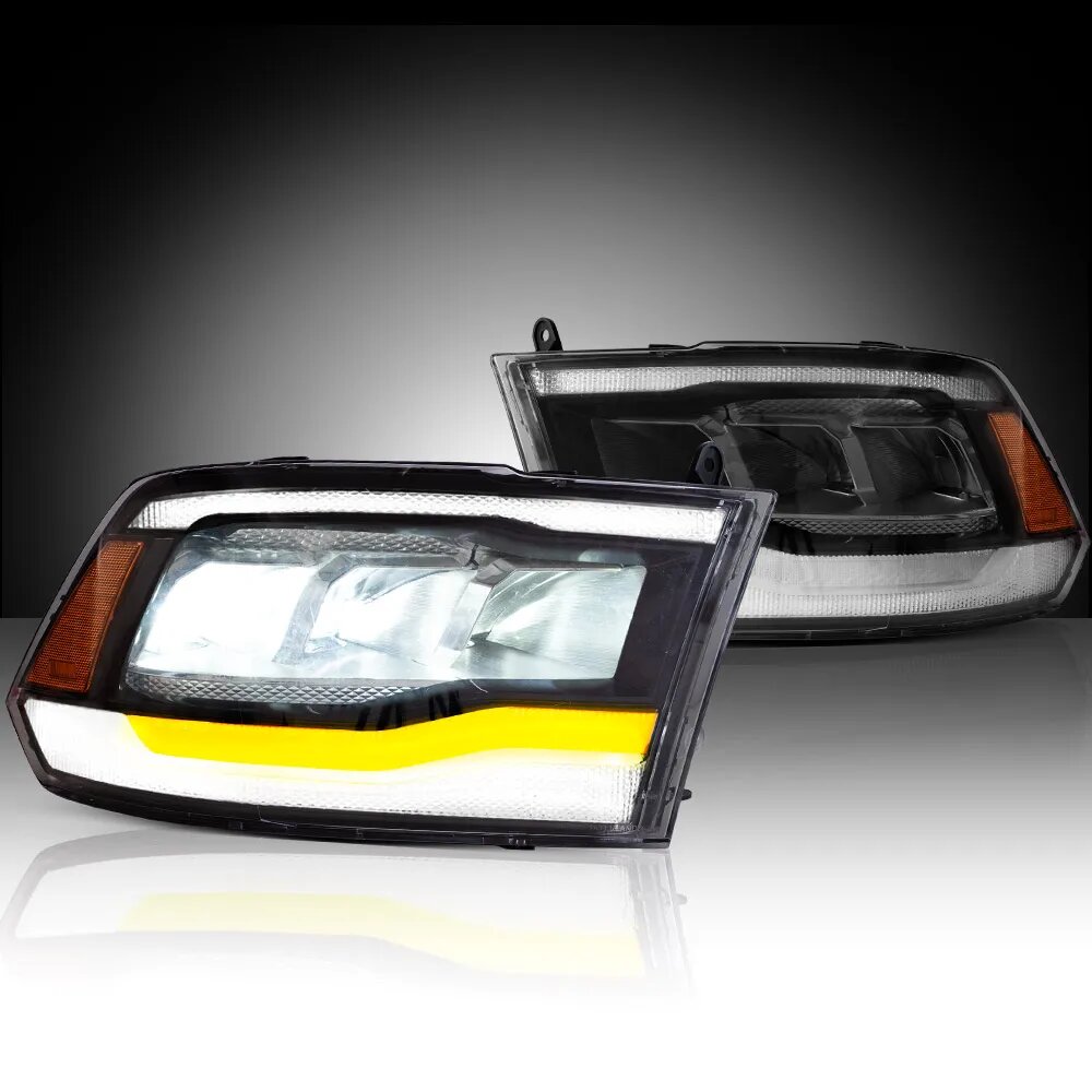 09-18 Ram 4th Gen 1500 2500 3500 Фары Vland LED с отражательной чашей