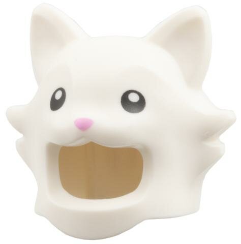 Деталь Lego 7758pb01 Minifigure, Headgear Head Cover, Costume Cat with Black Eyes, Bright Pink Nose Pattern