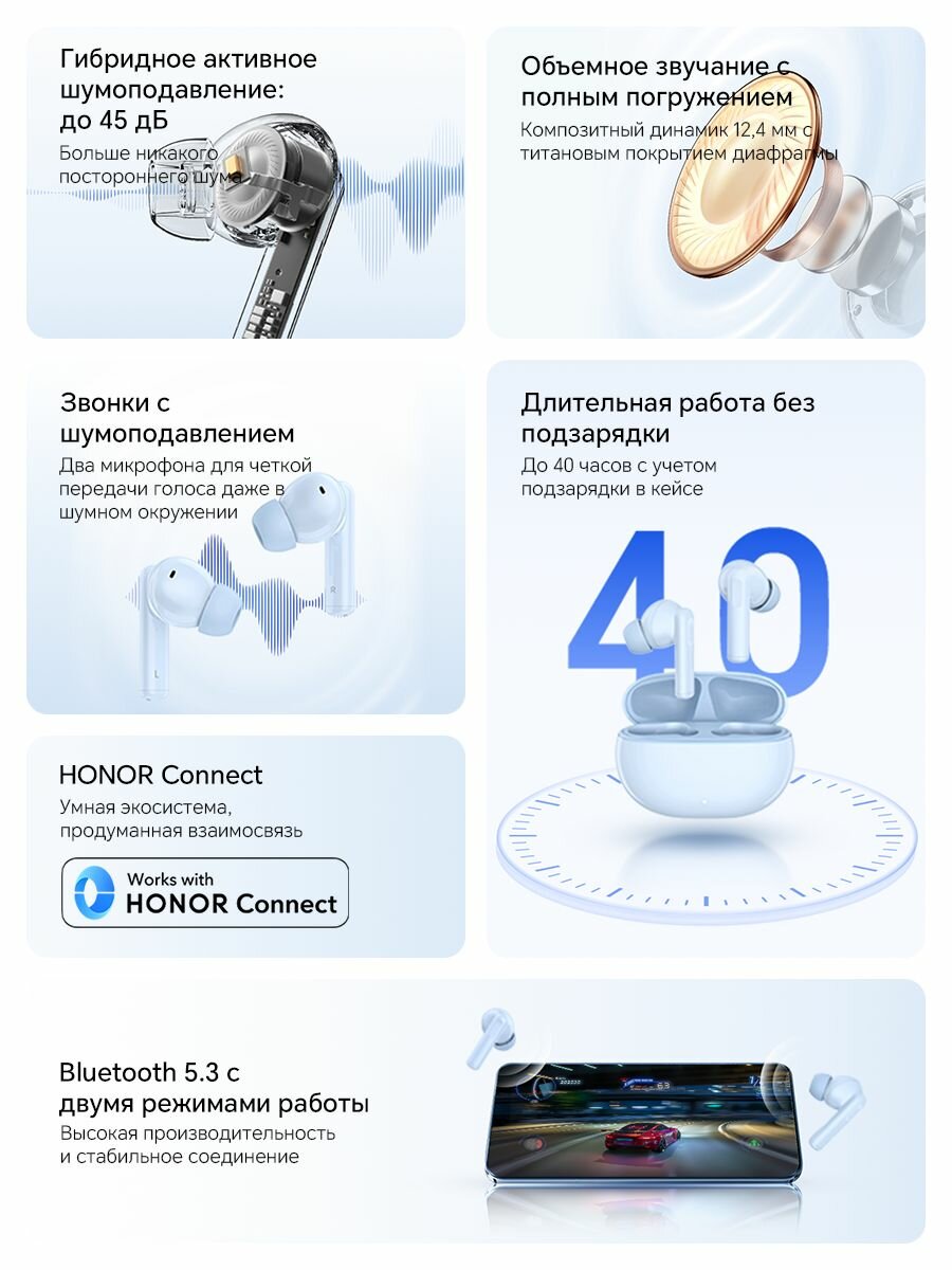 Honor Earbuds X7 Наушники