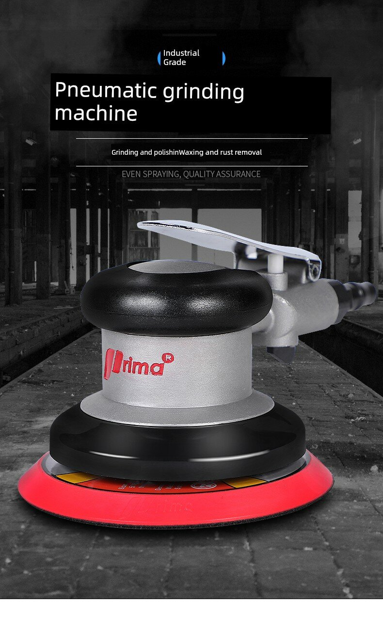 Пневматическая шлифовальная машина Taiwan Prima 5inch (малая), для полировки, вощения, сухой шлифовки, с абразивной