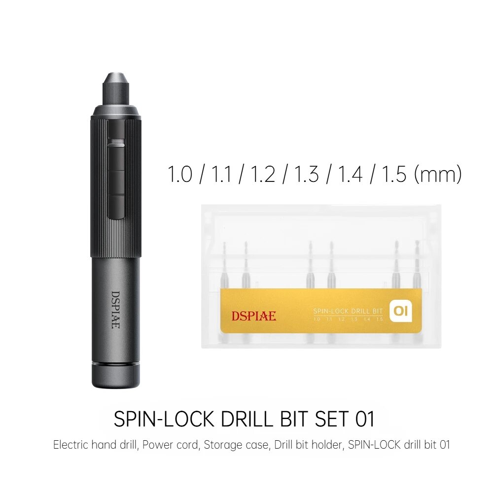 DSPIAE Электрическая дрель SPIN-LOCK 01, Grey