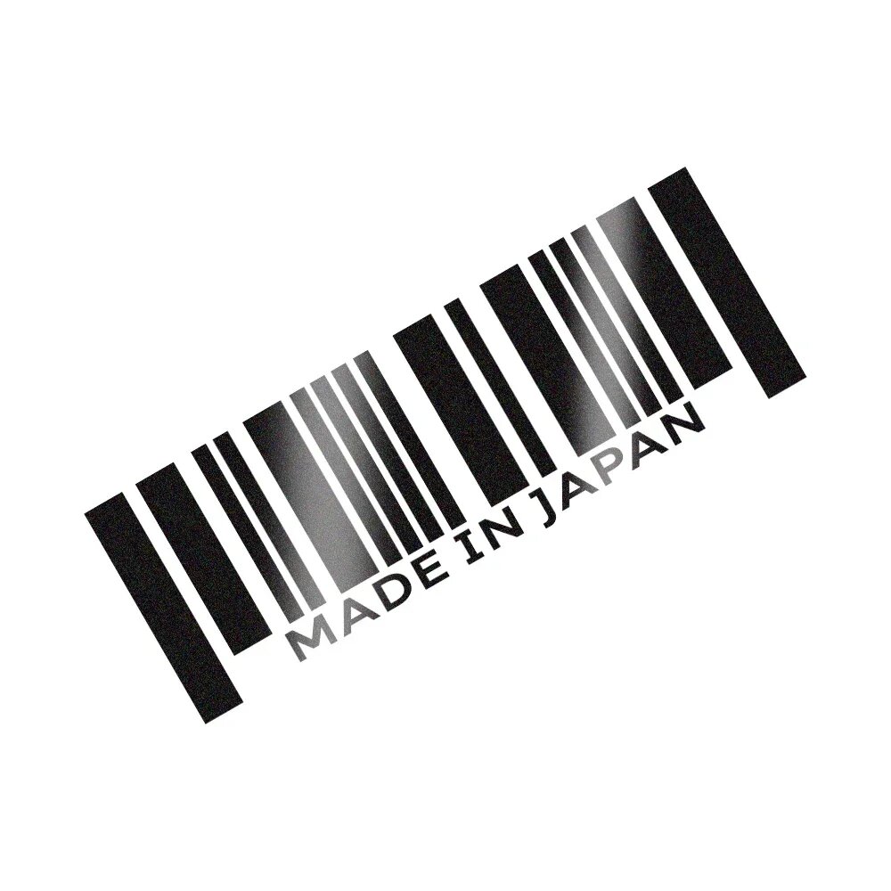 Наклейки на авто "Made in Japan", черные, штрихкоды