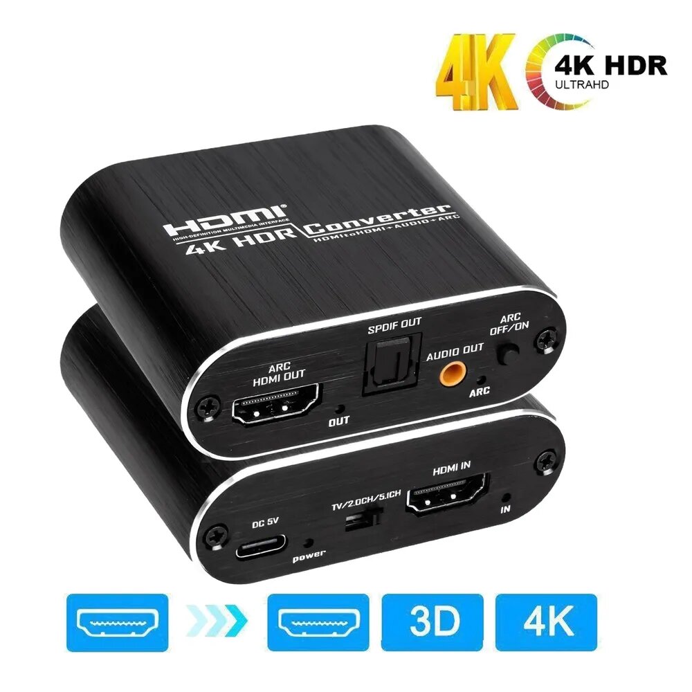 BESIUNI Аудиокабель HDMI/3.5 мм, черный