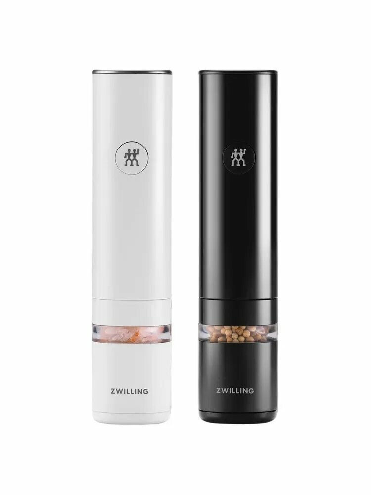Набор мельниц Zwilling ENFINIGY Salt & Pepper, электрический, керамический, белый/черный