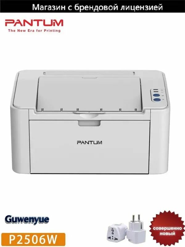 Pantum МФУ Принтер лазерный Pantum P2506W A4 WiFi серый, чёрно-белая-x, черный