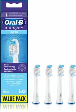 Насадка для электрической зубной щетки Oral-B Pulsonic Clean, унисекс, 4 шт