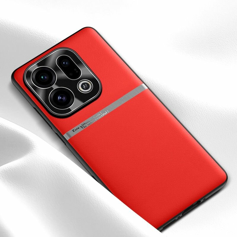 Чехол для OPPO Find X9/ Оппо Финд X9 Кожаная мягкий TPU антиударный чехол