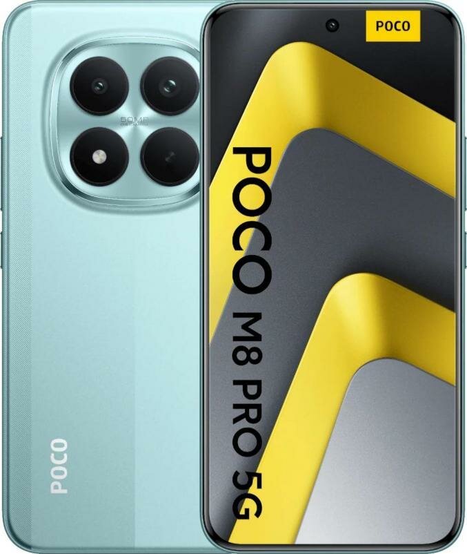Смартфон Xiaomi Poco M8 Pro 5G 12/512 ГБ Green, оригинал, гарантия 1 год