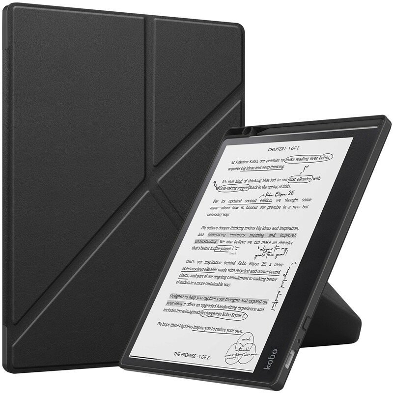 Подходит для кожаного чехла Kobo Elipsa 2E, устойчивого к падениям и деформации, защитный корпус из золотистой стали,