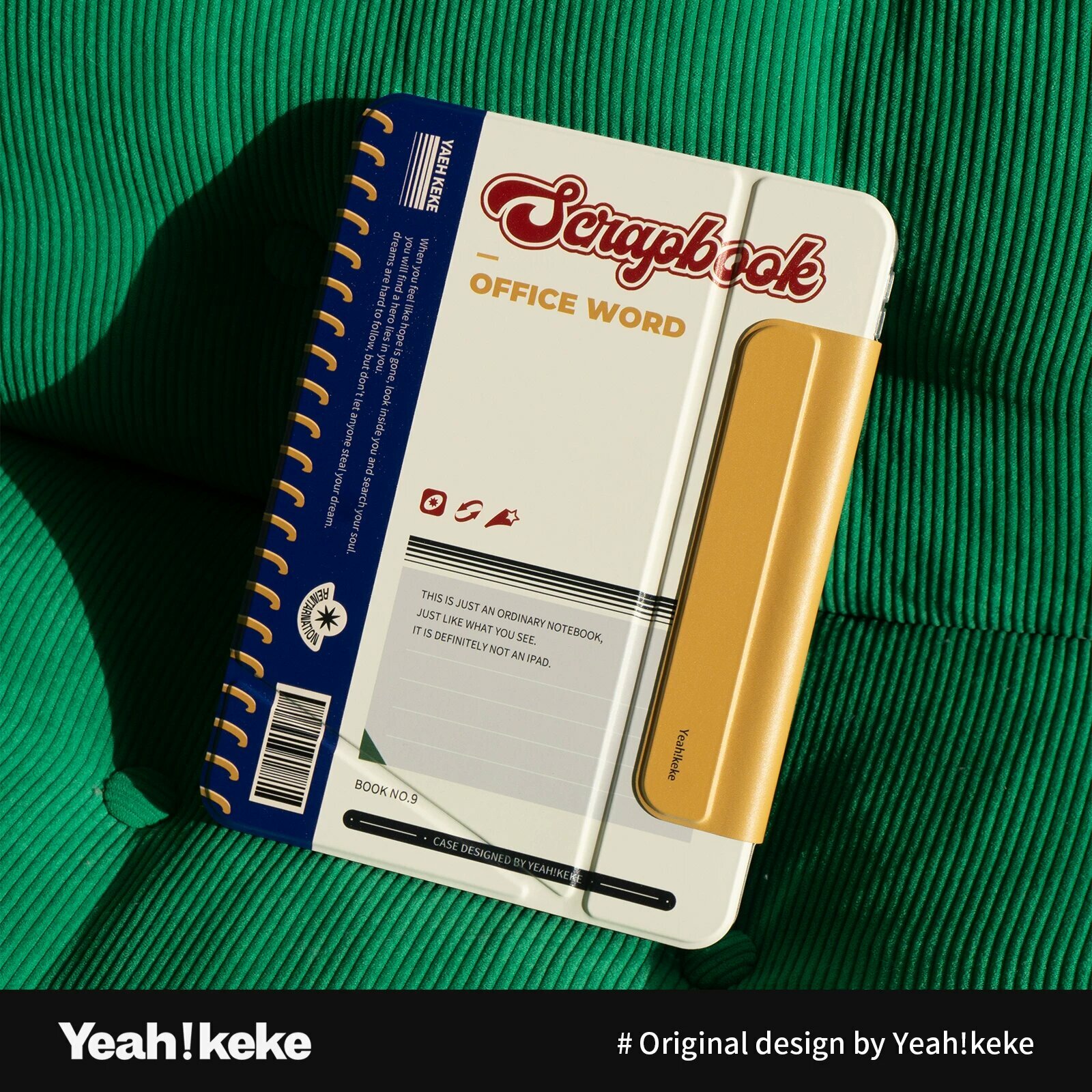 Yeah! Keke Original Suitable iPad Protective Case American Retro 2025 Model Magnetic V-Shaped Split Full-Cover with Pen
