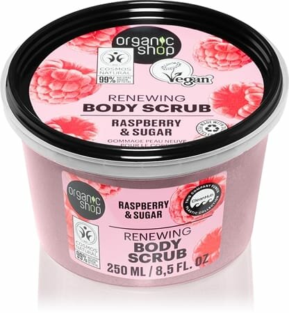 Скраб Organic Shop Raspberry & Sugar, малиновый, 250 мл