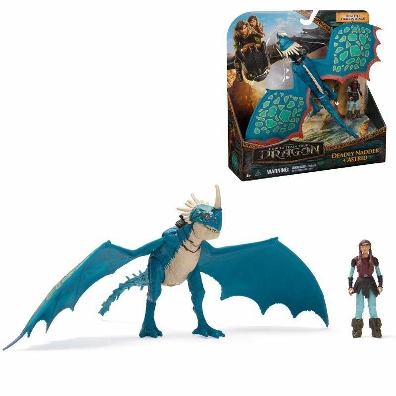 Игрушки Шарнирные Дракон Spin Master How To Train Your Dragon Storm Arrow & Astrid / Набор Игрушек-фигурок Дракона И Рыцаря-викинга, Подходящий Для Детей В Возрасте От 4 Лет И Старше