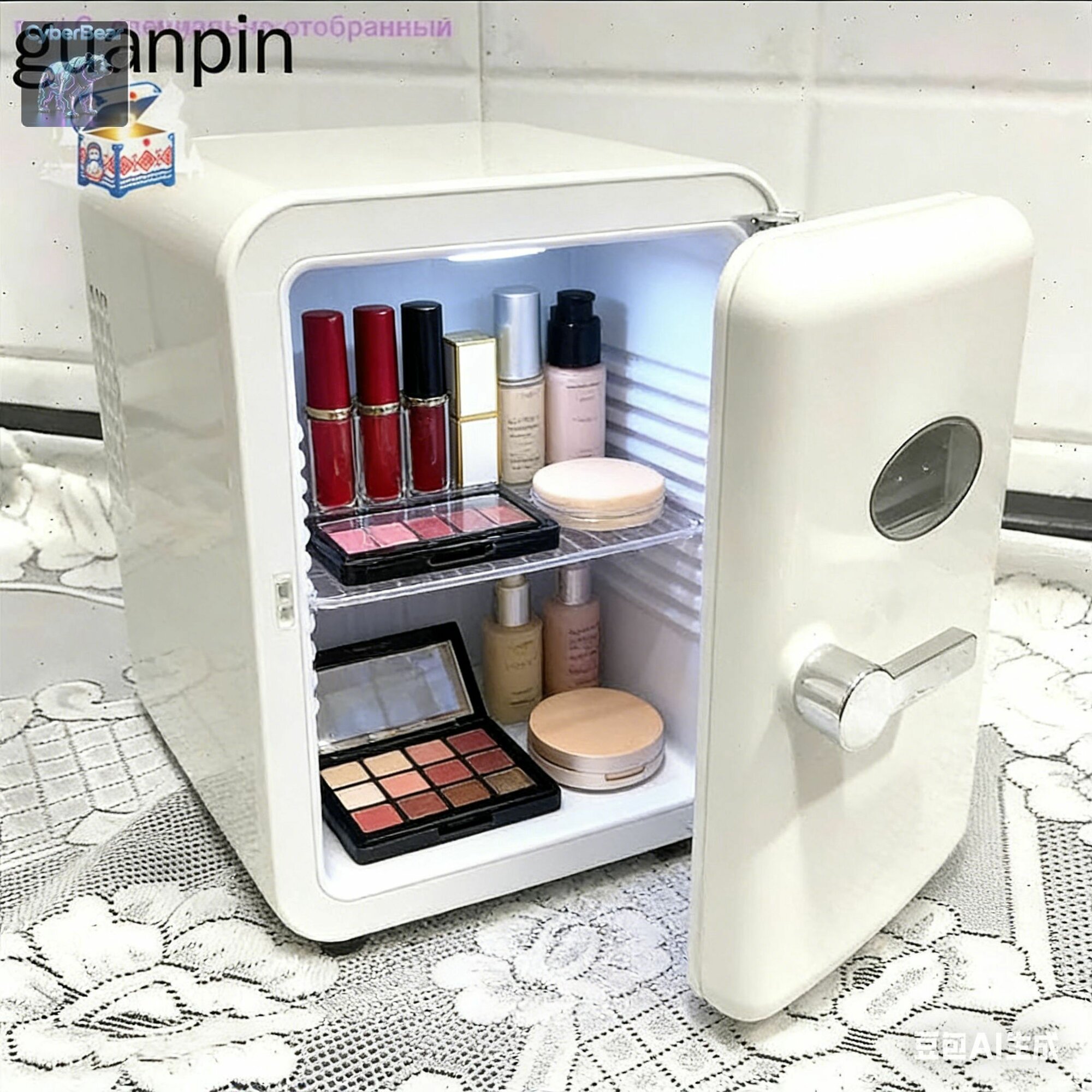 Барный холодильник mzm-20251225174934261, белый, розовый