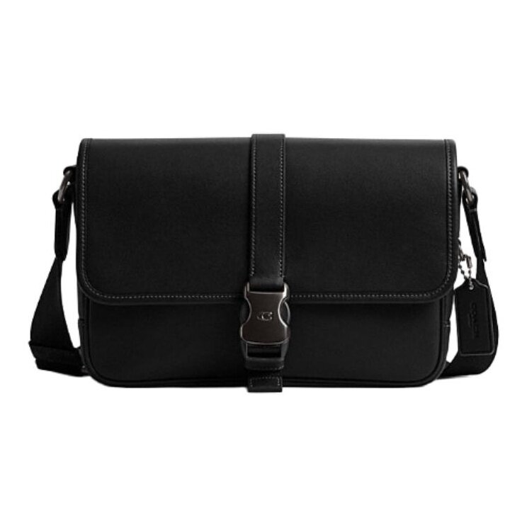 Сумка Coach League, фактура матовая, черный — фото 1