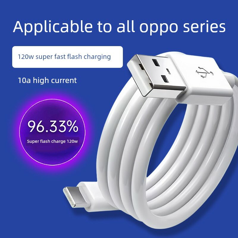 Набор USB-C кабелей 120 Вт быстрой зарядки 1 метр + 1.5 метра + 2 метра для полной совместимости со всеми моделями OPPO