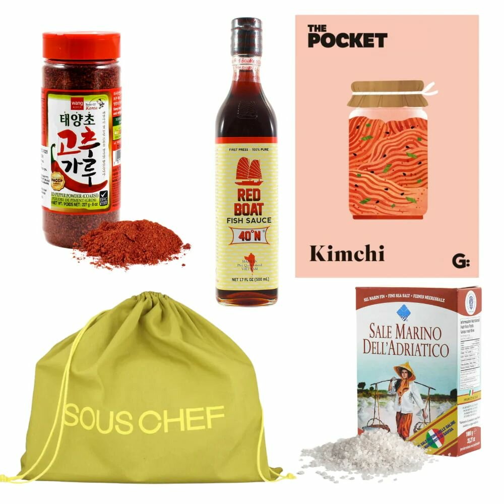 Sous Chef Набор для приготовления кимчи с книгой рецептов The Pocket Kimchi Cookbook & Ingredient Set