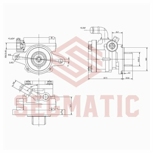 Насос ГУР TOYOTA Land Cruiser 120 Prado 3.02.5TD 2002-2009 TOYOTA Hiace H200 2004-2011 TOYOTA For Segmatic SG30024023