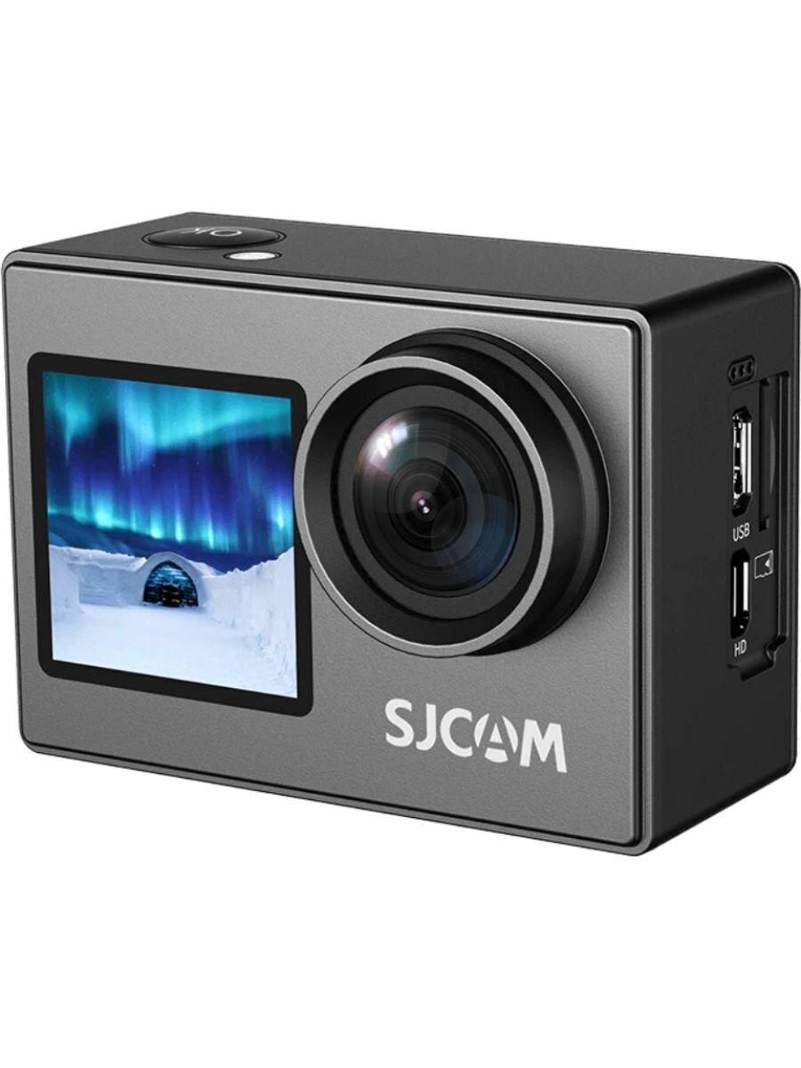 Экшн-камера SJCAM SJ4000 Dual Screen, 16 МП, 4K, Wi-Fi, черная