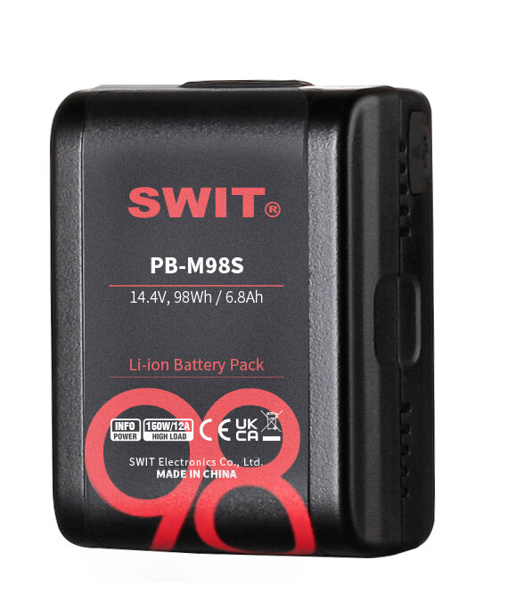 SWIT PB-M98S Аккумуляторная батарея PB-M98S V-Mount Pocket 98 Втч разъемы D-Tap, USB-A