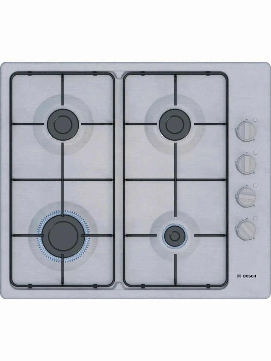 Варочная поверхность газовая Bosch PBP6C5K80O нержавеющая сталь