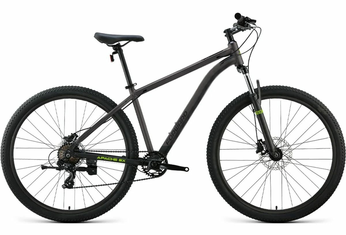 Велосипед 29 FORWARD APACHE SX, 29", рост 19", цвет тёмно-серый/чёрный