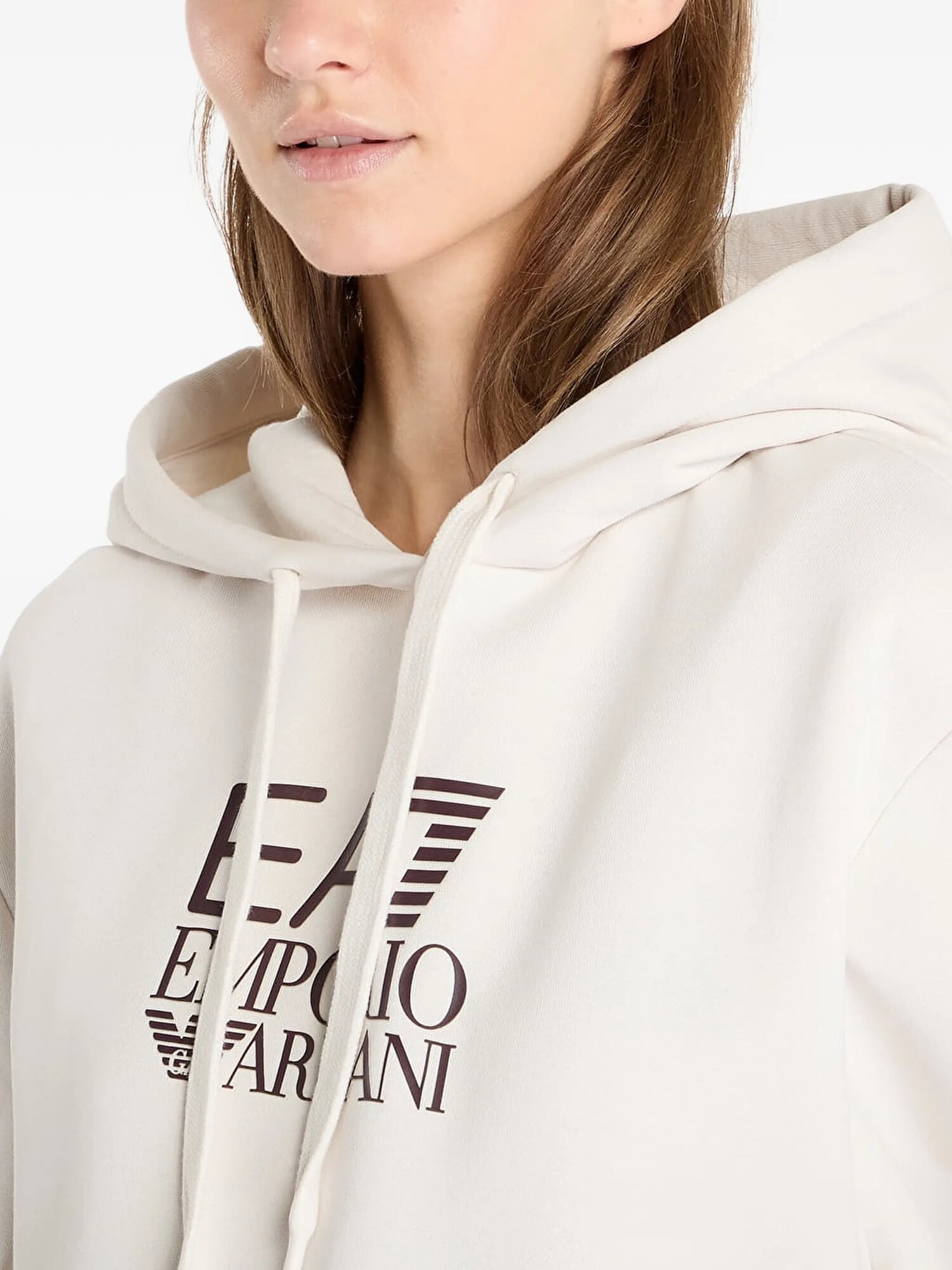 Худи EA7 EMPORIO ARMANI Logo-print drawstring cotton hoodie, размер 40, , разноцветный — фото 1