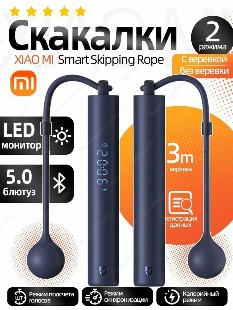 Умная скакалка Xiaomi Smart Skipping Rope (Китайская версия) синий