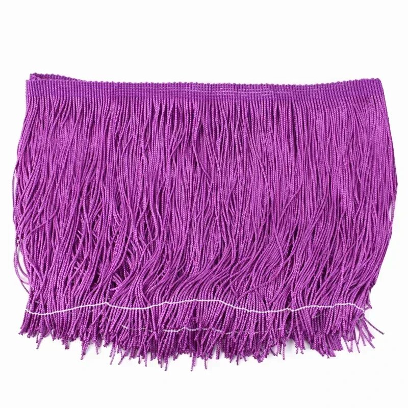 Фиолетовая тесьма с бахромой 20см-5Yards, No.10