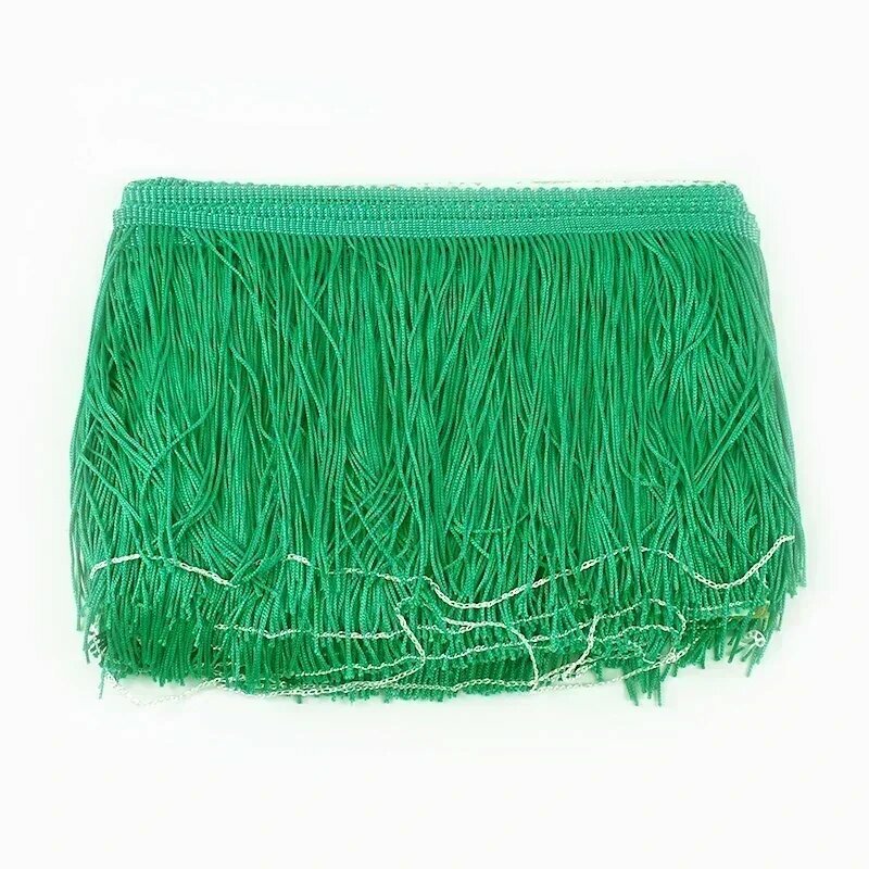Изумрудная тесьма с бахромой 20см-5Yards, No.7