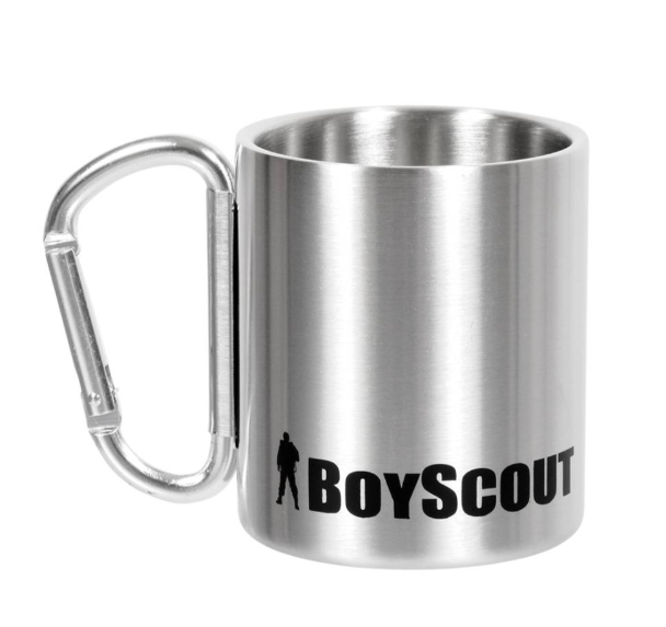 Термокружка BoyScout 200 мл, складная ручка-карабин, нержавеющая сталь