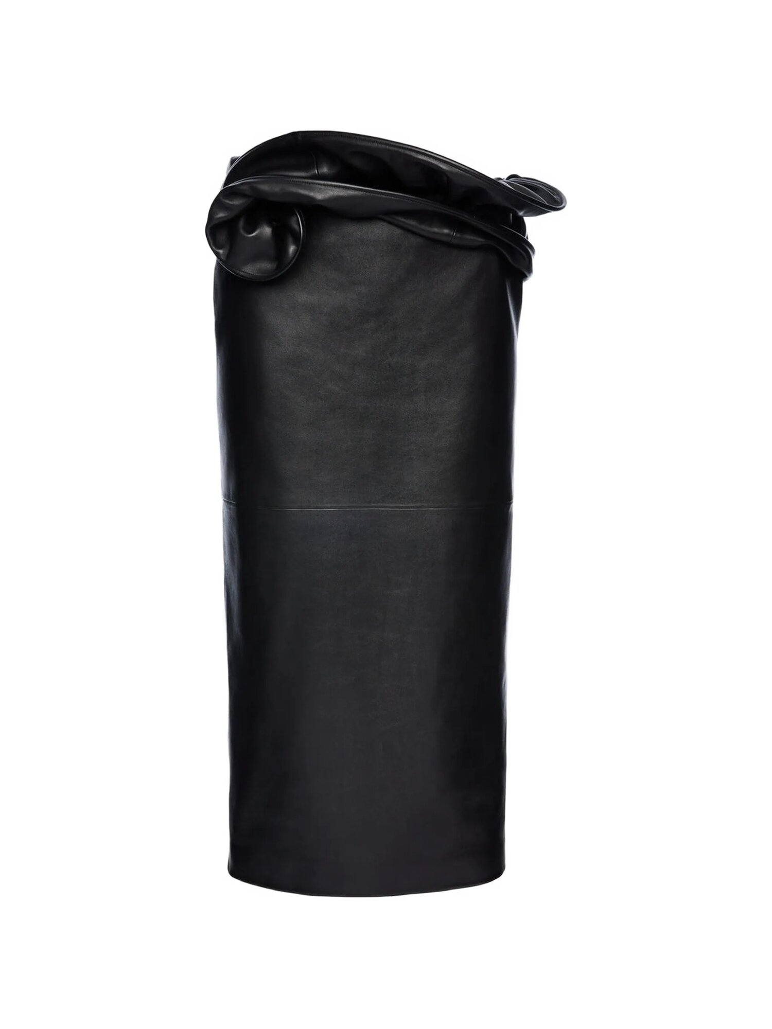 Юбка Flower-detail leather midi skirt